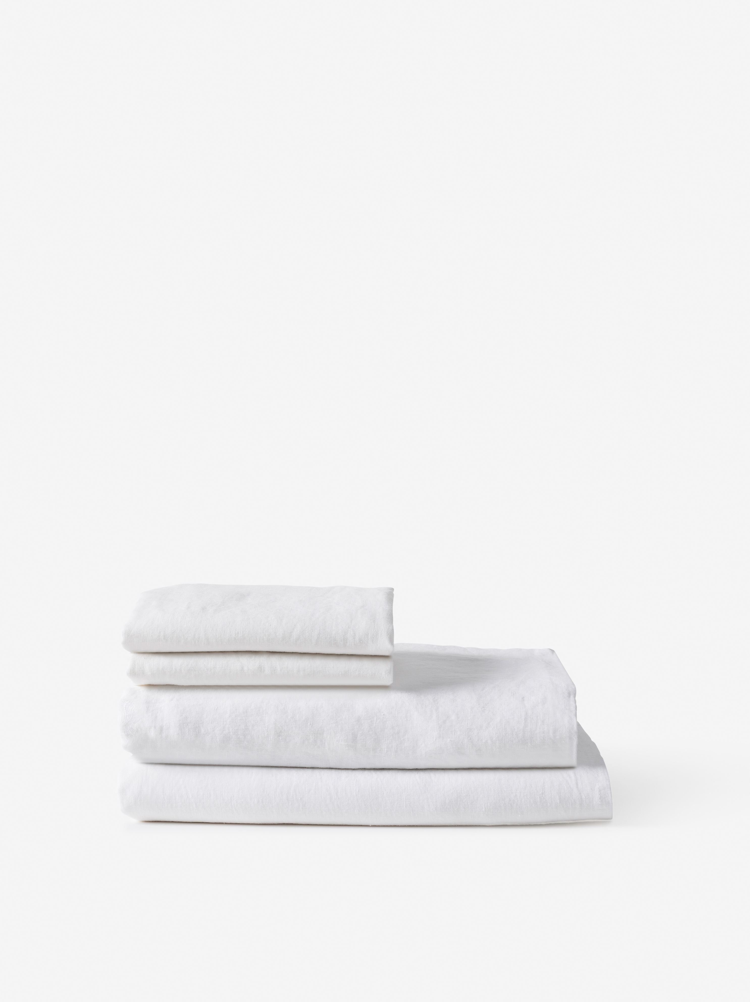 White Linen Fitted Sheet