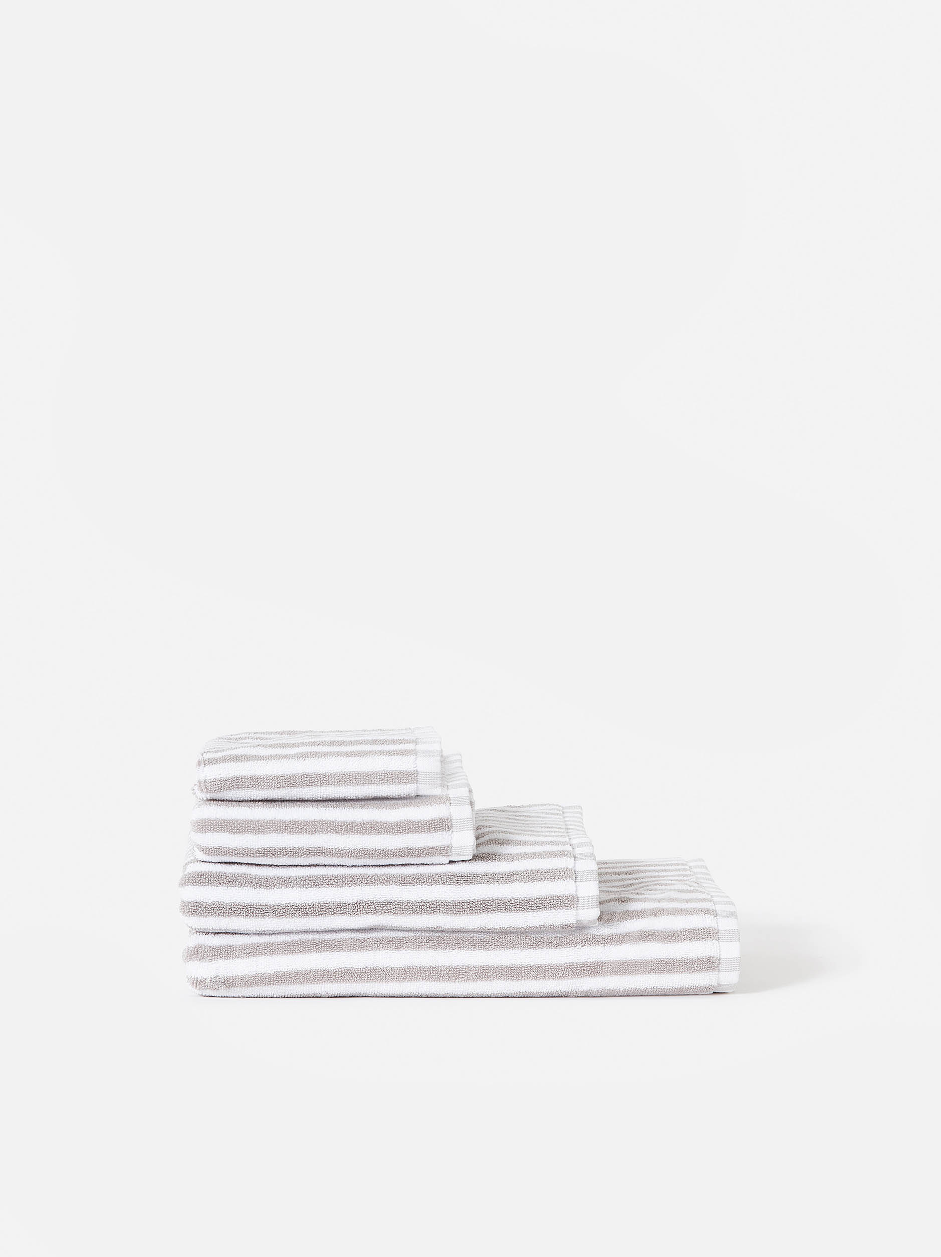 Wide Stripe Cotton Bath Towel Range